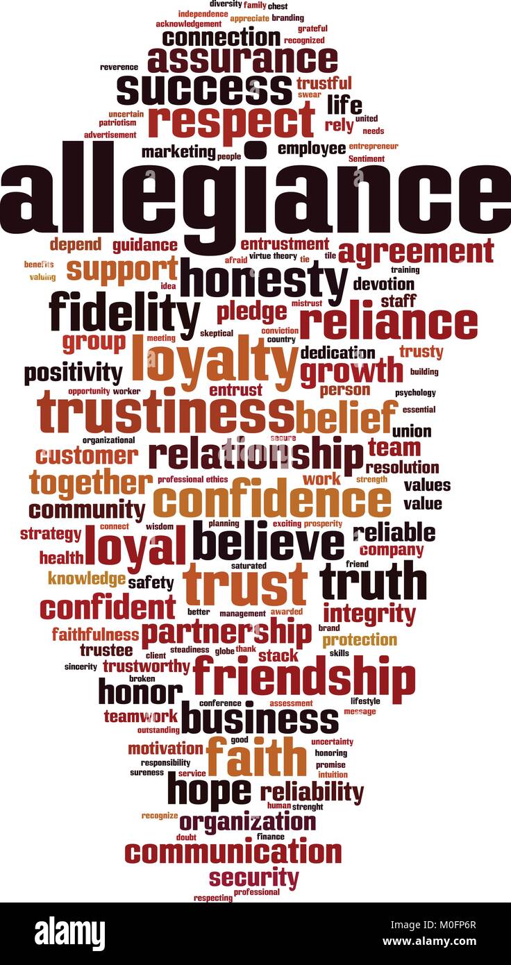 Allegiance word cloud concept. Vector illustration Stock Vector Image ...