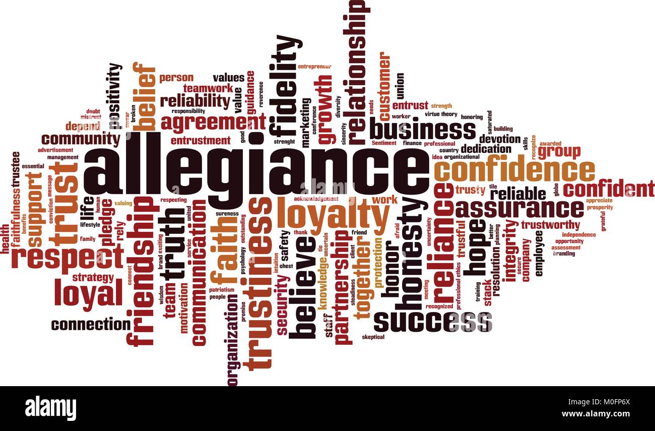 Allegiance word cloud concept. Vector illustration Stock Vector Image ...