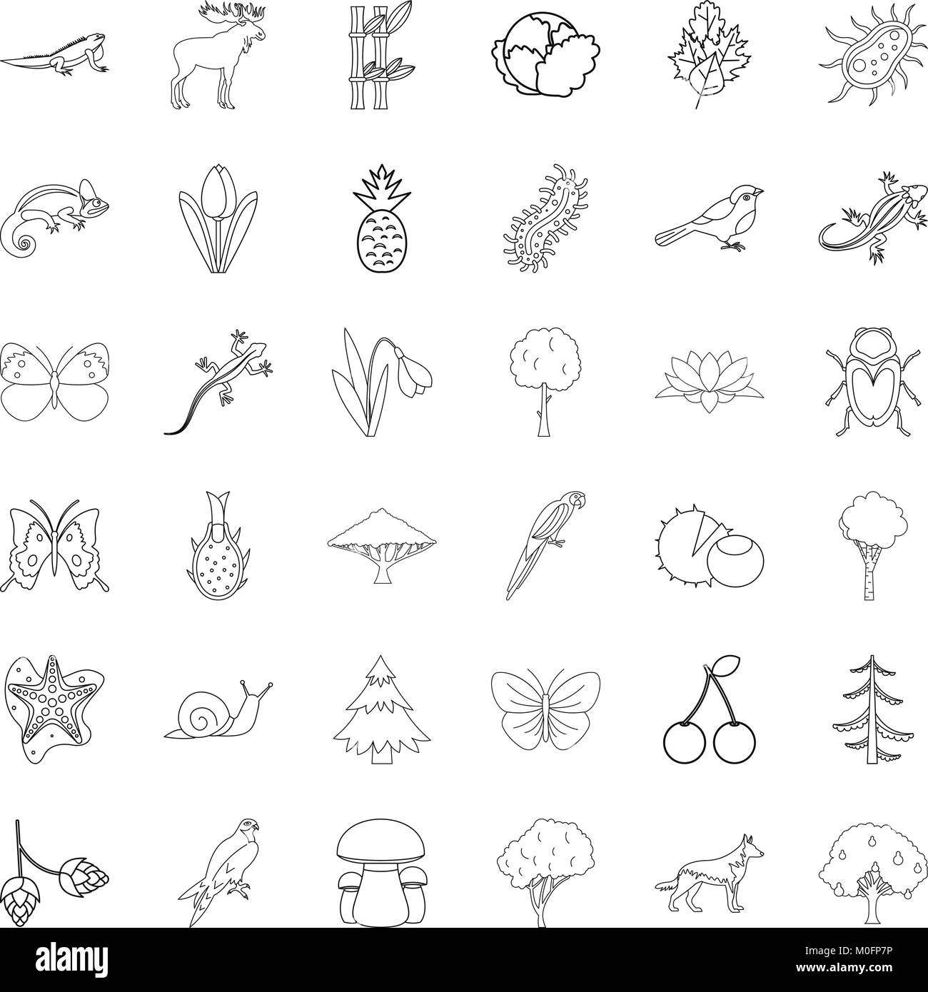 Spring icons set, outline style Stock Vector Image & Art - Alamy