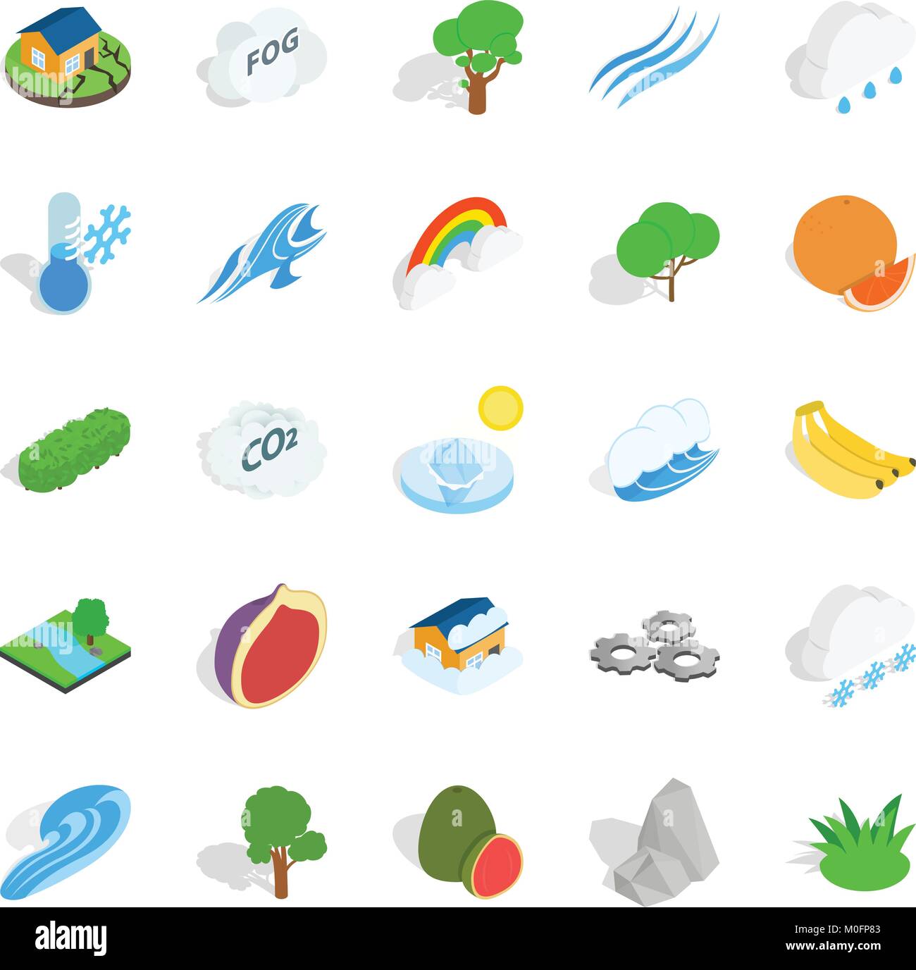 Clean air icons set, isometric style Stock Vector Image & Art - Alamy