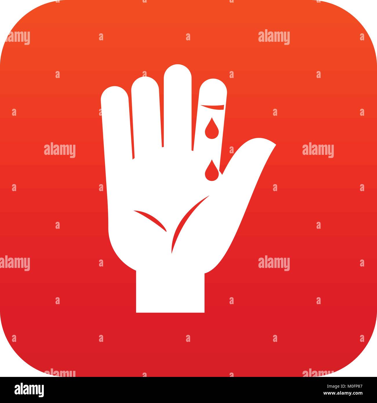 Finger with blood dripping icon digital red Stock Vector Image & Art ...