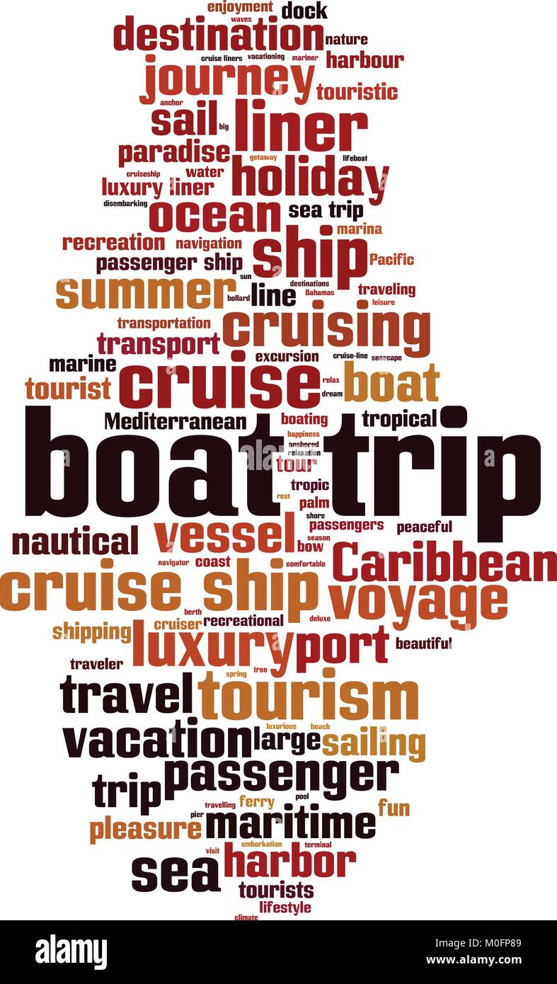 Boat trip word cloud concept. Vector illustration Stock Vector Image ...