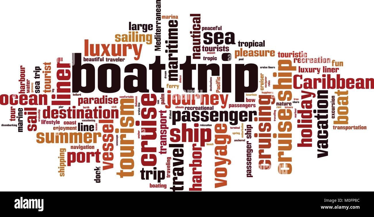 Boat trip word cloud concept. Vector illustration Stock Vector Image ...