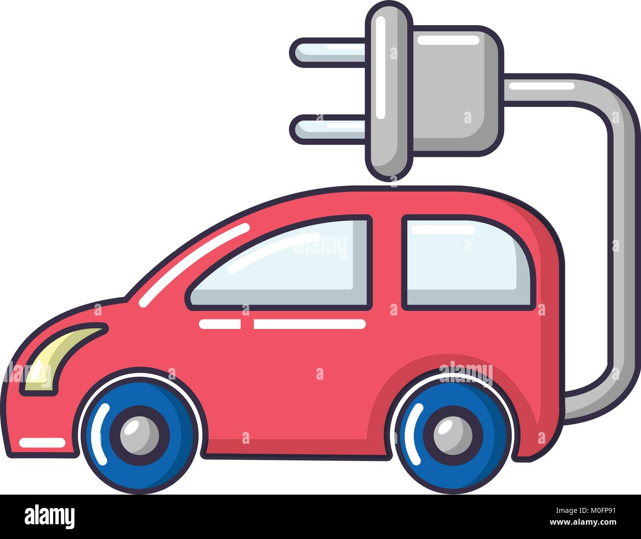 Electric car icon, cartoon style Stock Vector Image & Art - Alamy