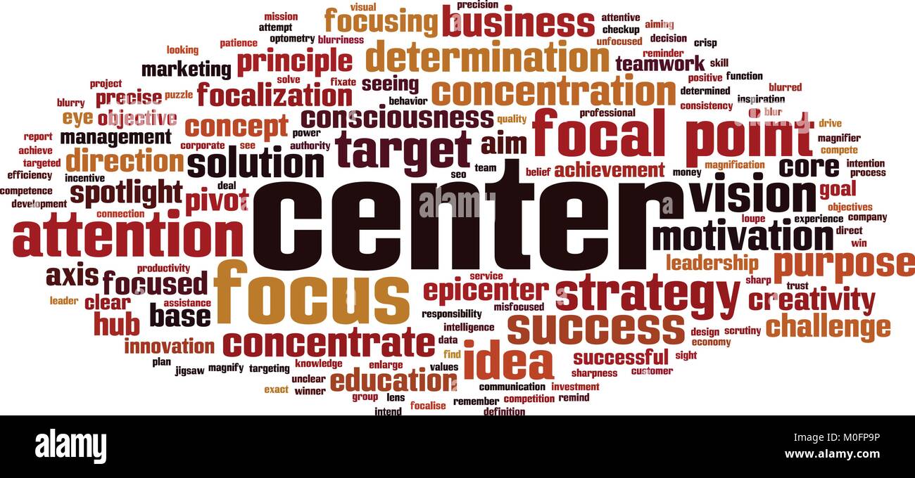 Center word cloud concept. Vector illustration Stock Vector Image & Art ...