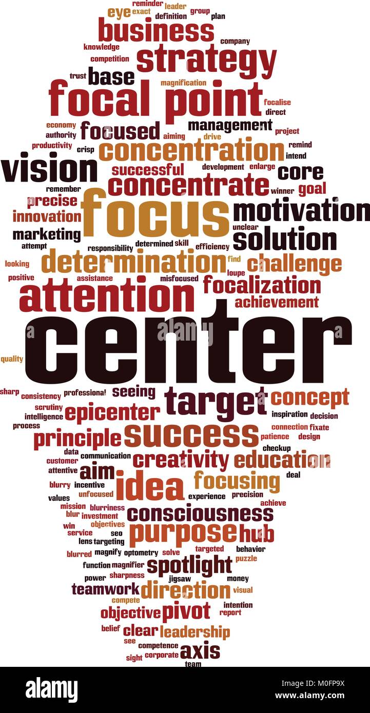 Center word cloud concept. Vector illustration Stock Vector Image & Art ...