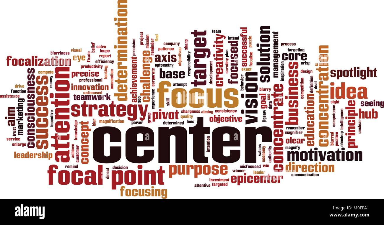 Center word cloud concept. Vector illustration Stock Vector Image & Art ...