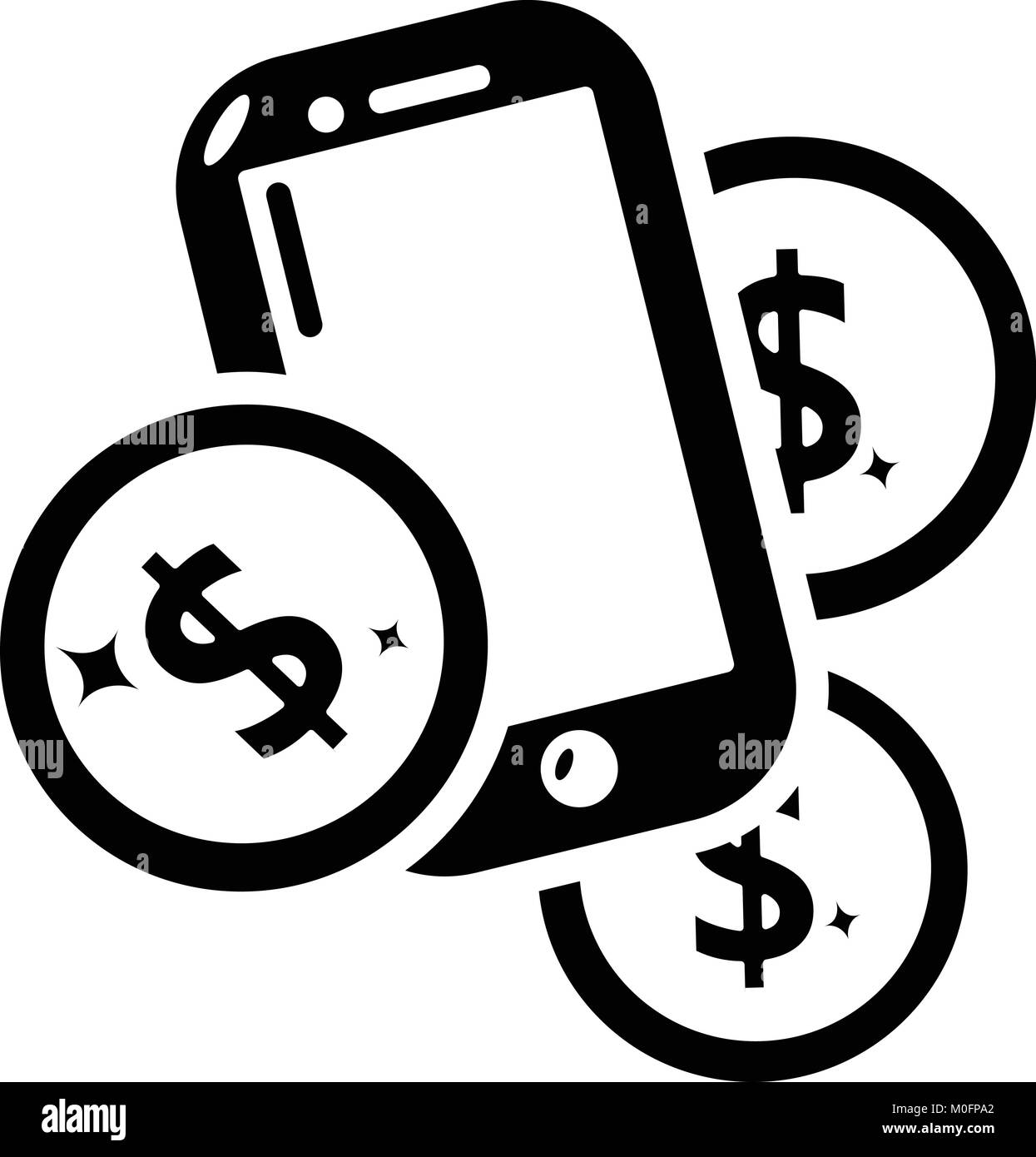 Mobile money icon, simple black style Stock Vector Image & Art - Alamy