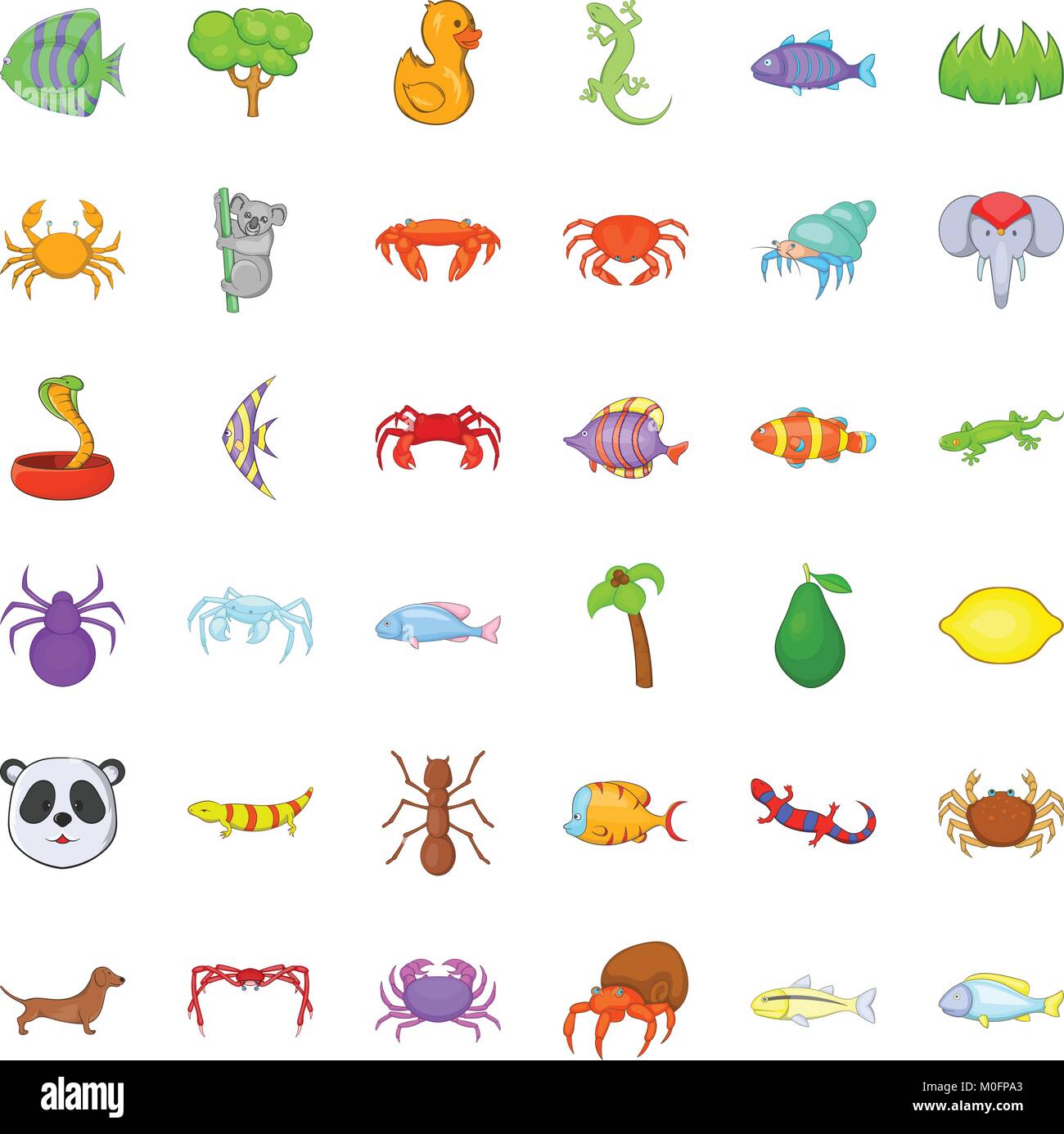 Snake icons set, cartoon style Stock Vector Image & Art - Alamy