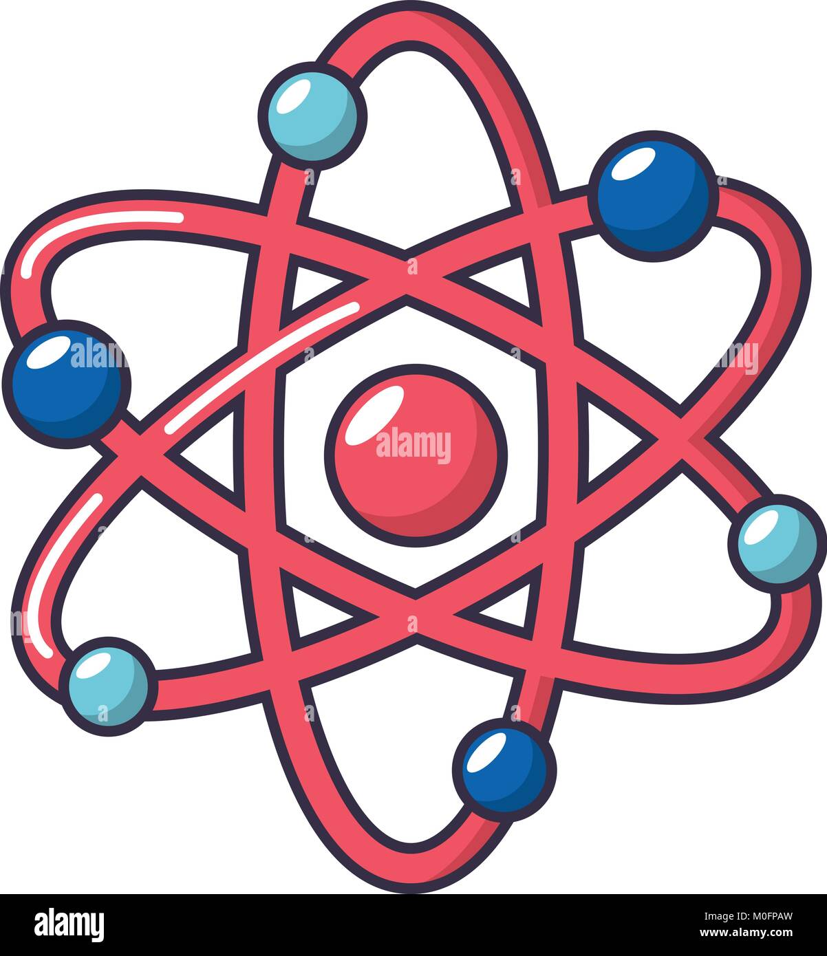 Atom icon, cartoon style Stock Vector Image & Art - Alamy