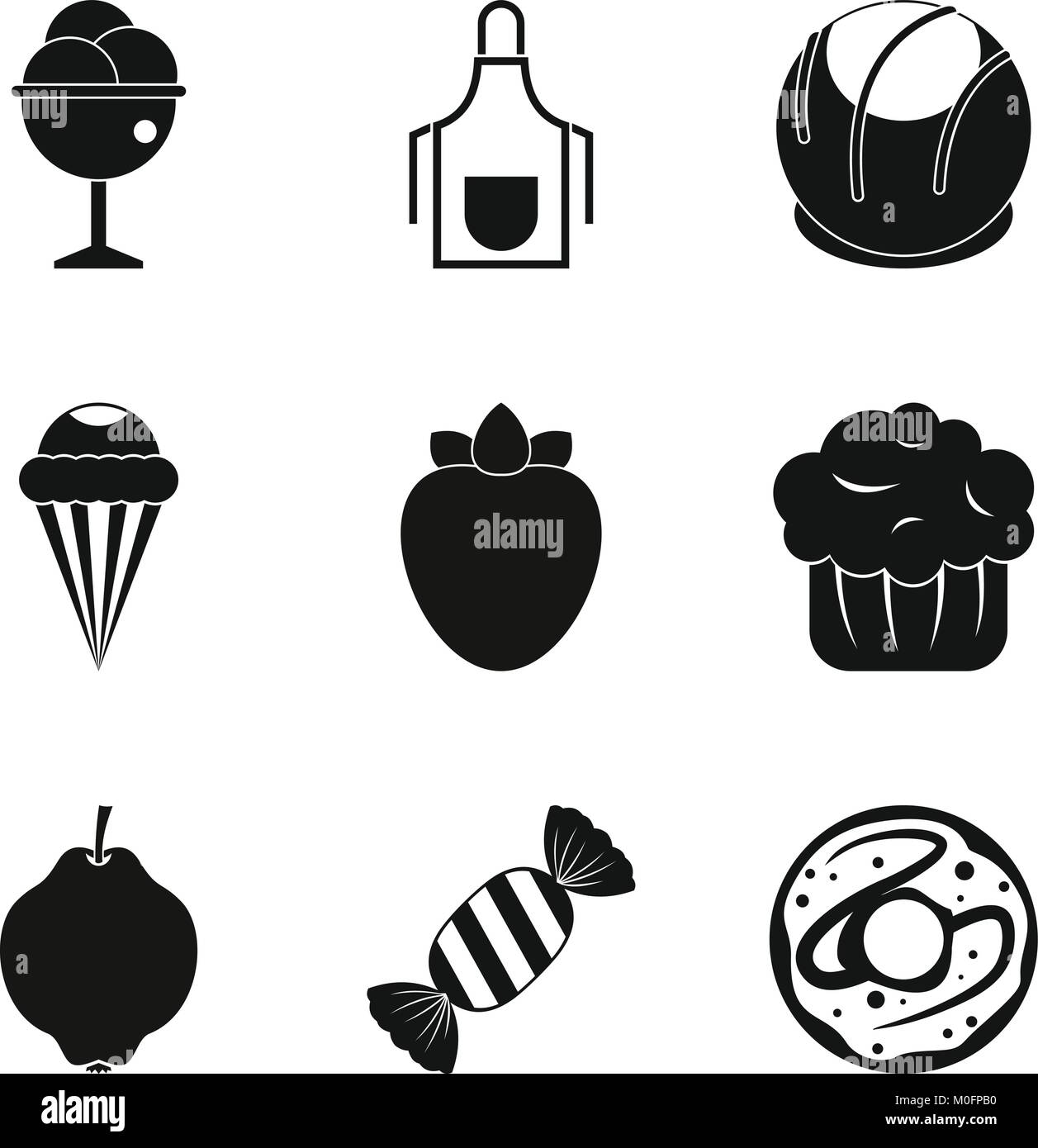 Best food icons set, simple style Stock Vector Image & Art - Alamy