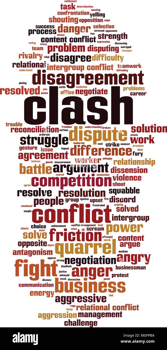 Clash word cloud concept. Vector illustration Stock Vector Image & Art ...