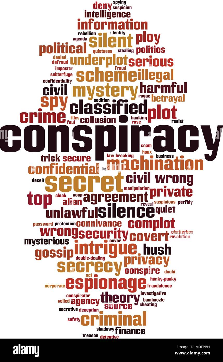 Conspiracy word cloud concept. Vector illustration Stock Vector Image ...