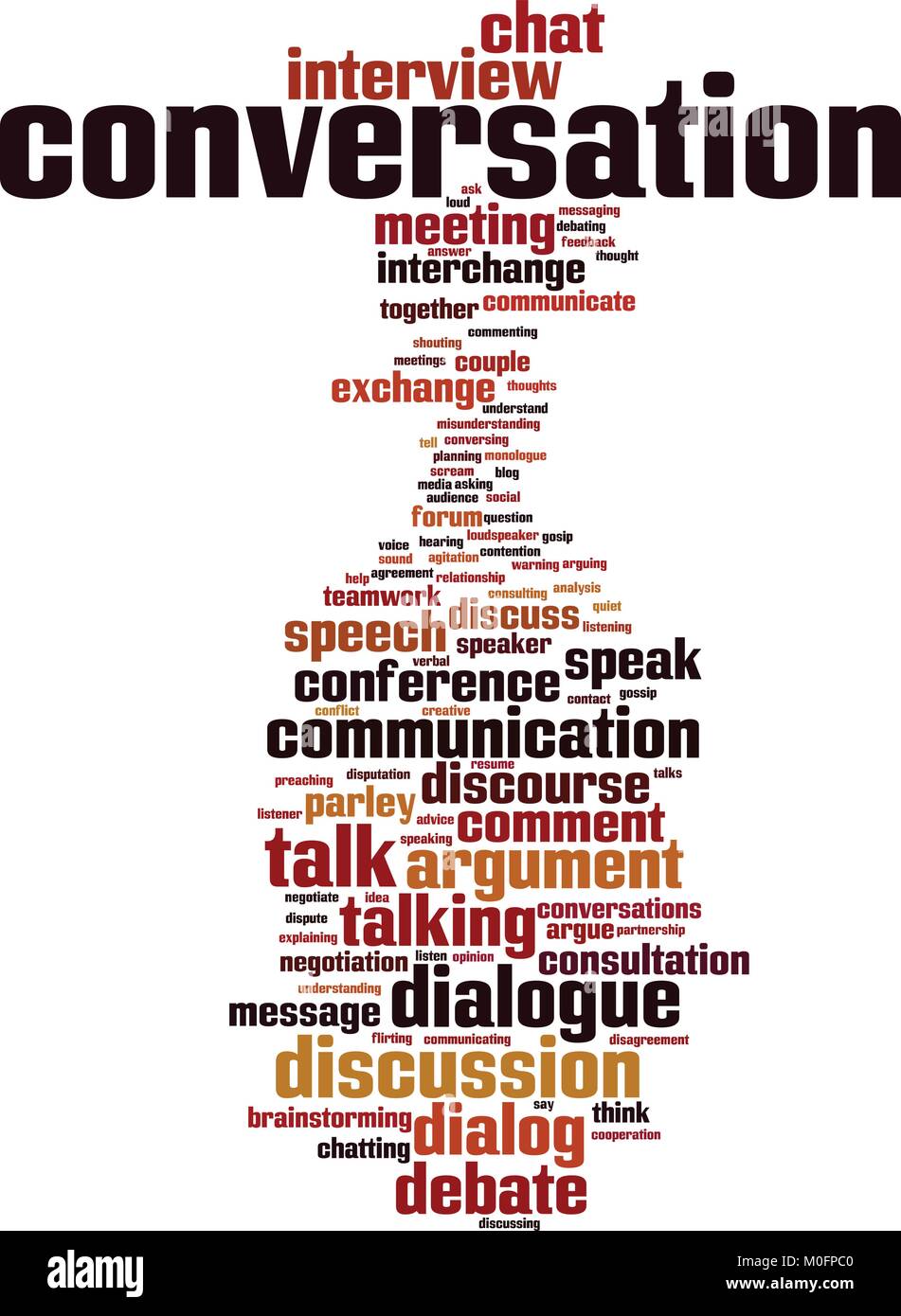 Conversation word cloud concept. Vector illustration Stock Vector Image ...