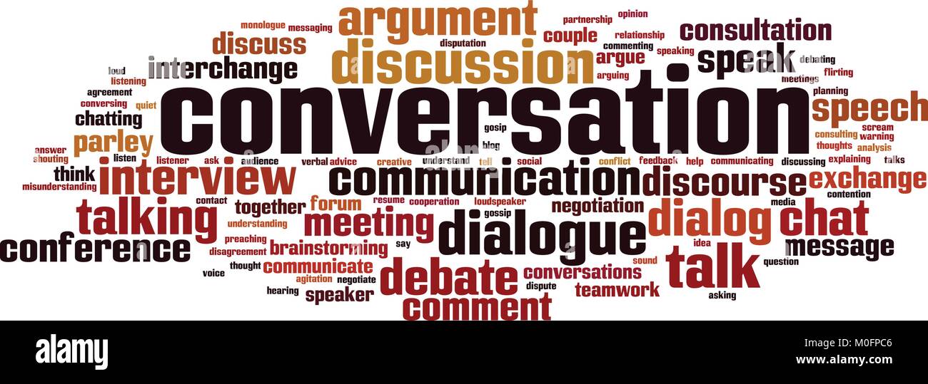Conversation word cloud concept. Vector illustration Stock Vector Image ...