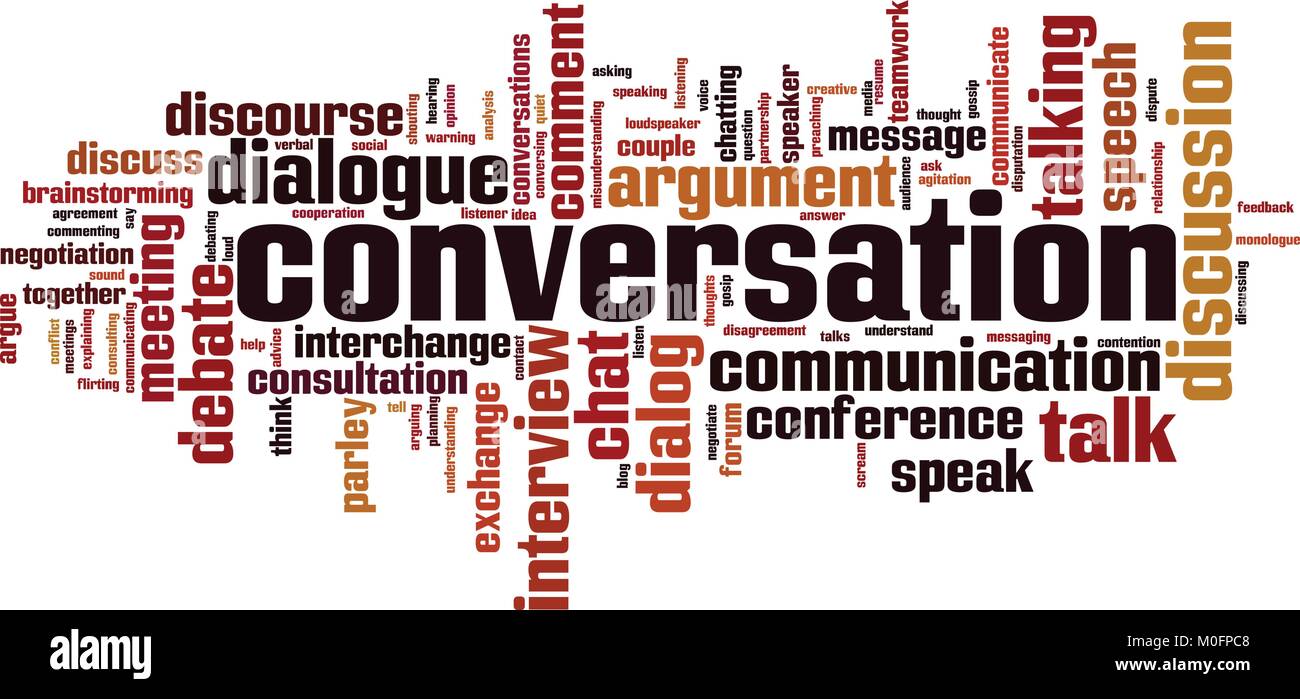 Conversation word cloud concept. Vector illustration Stock Vector Image ...