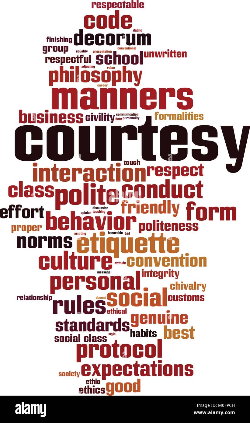Courtesy word cloud concept. Vector illustration Stock Vector Image ...
