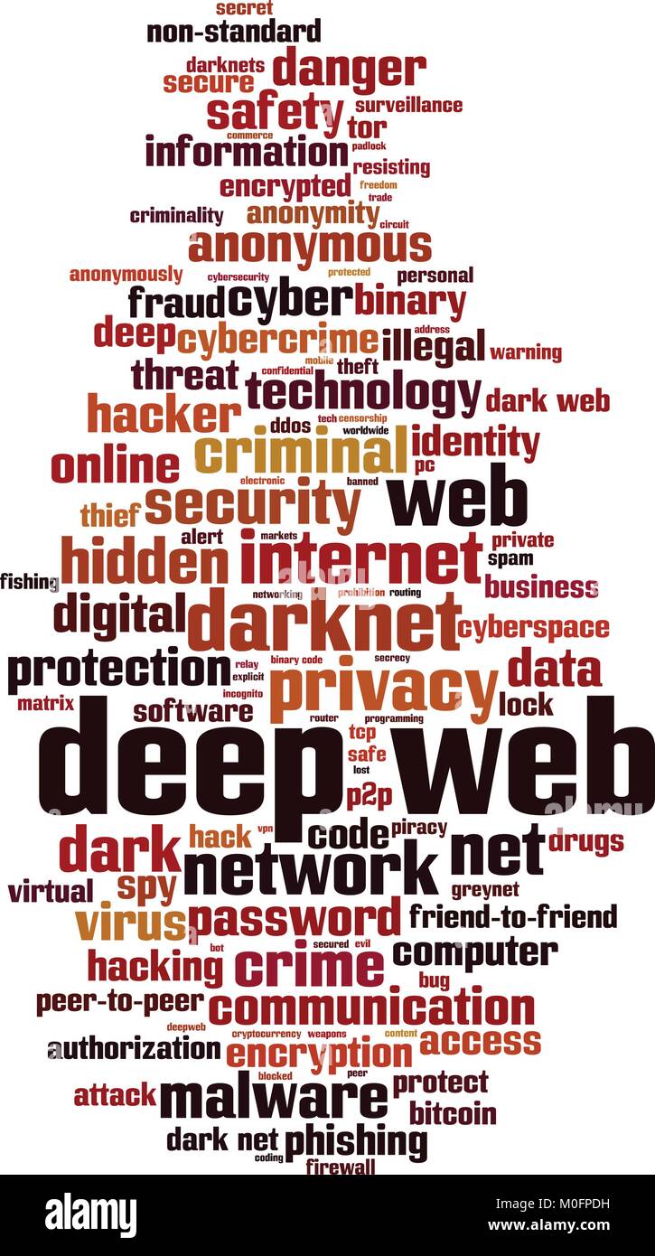 Deep web word cloud concept. Vector illustration Stock Vector Image ...