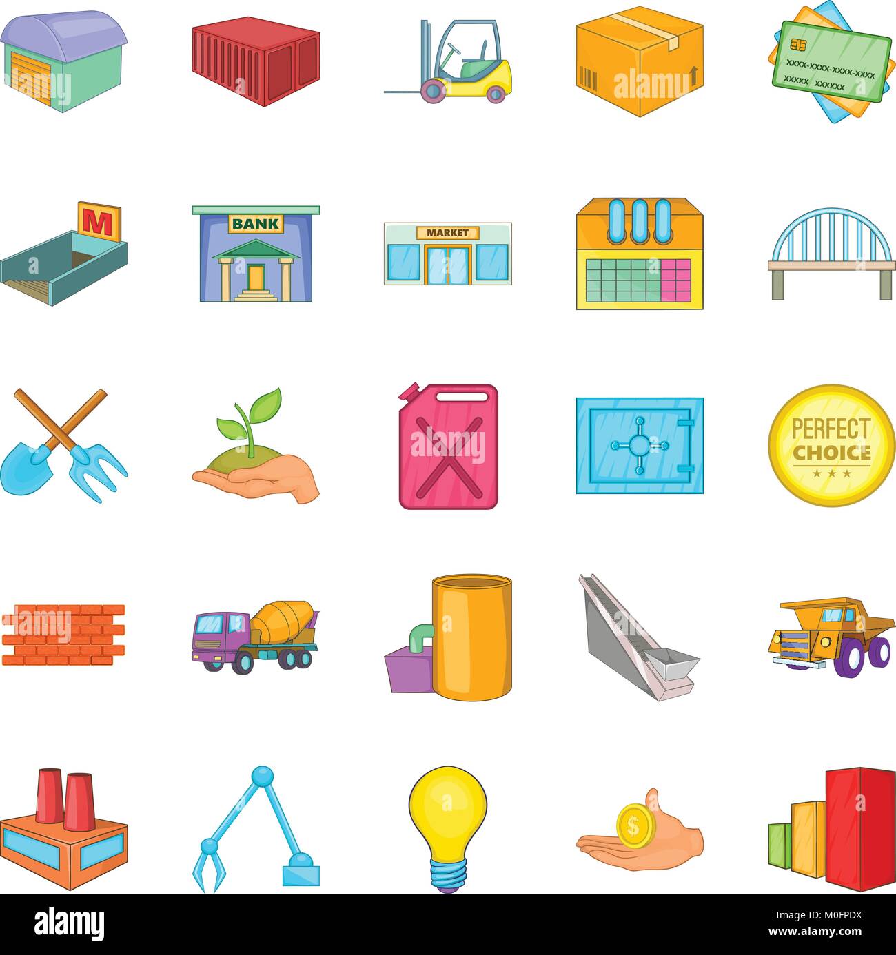 Parsimony icons set, cartoon style Stock Vector Image & Art - Alamy