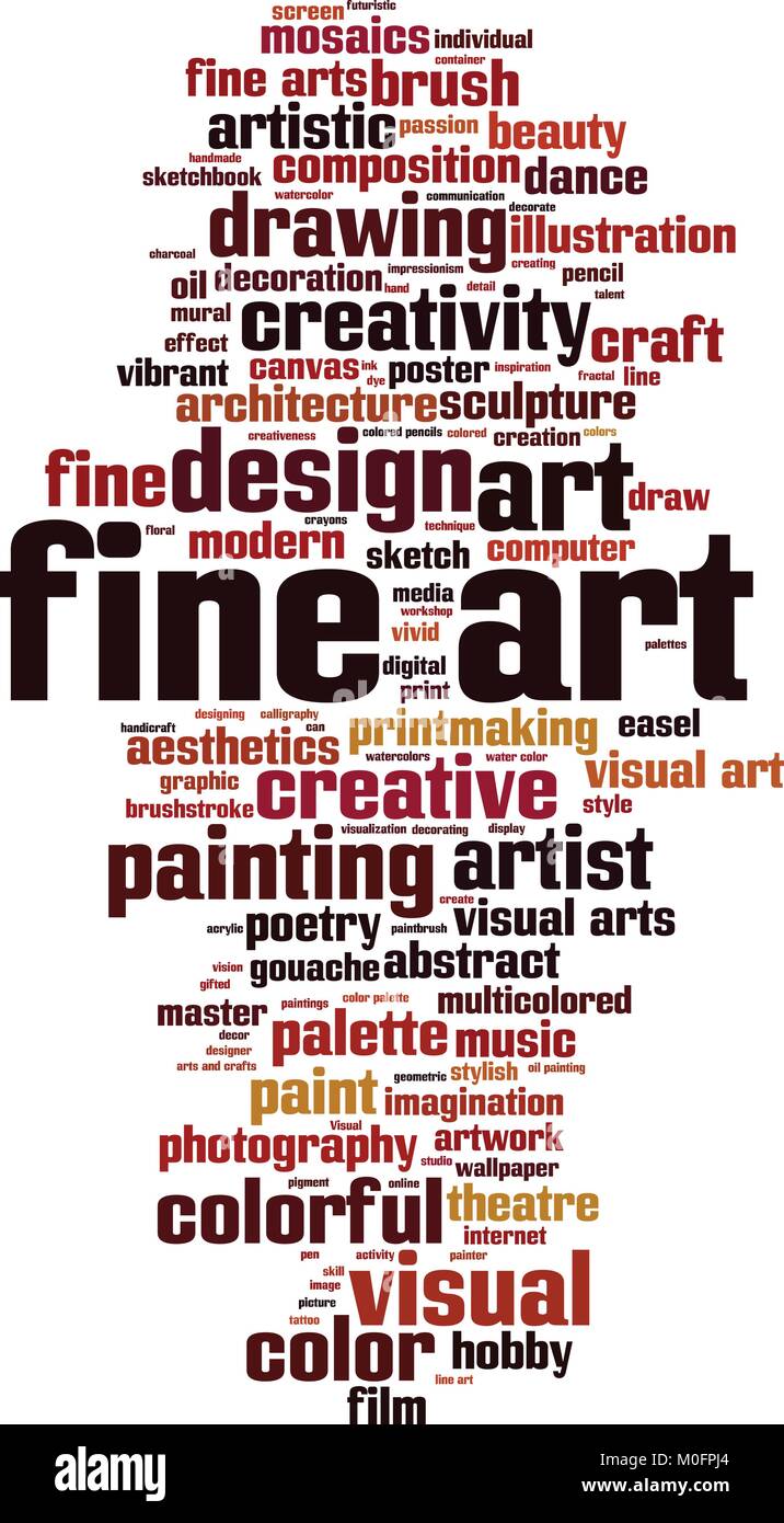 Fine art word cloud concept. Vector illustration Stock Vector Image ...