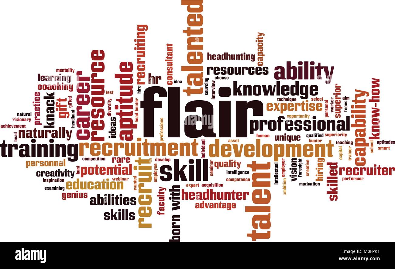 Flair word cloud concept. Vector illustration Stock Vector Image & Art ...