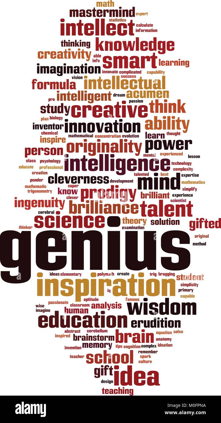 Genius word cloud concept. Vector illustration Stock Vector Image & Art ...