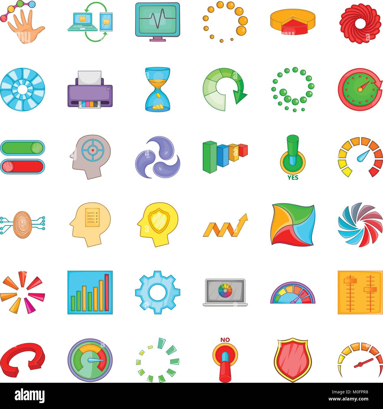 Process icons set, cartoon style Stock Vector Image & Art - Alamy