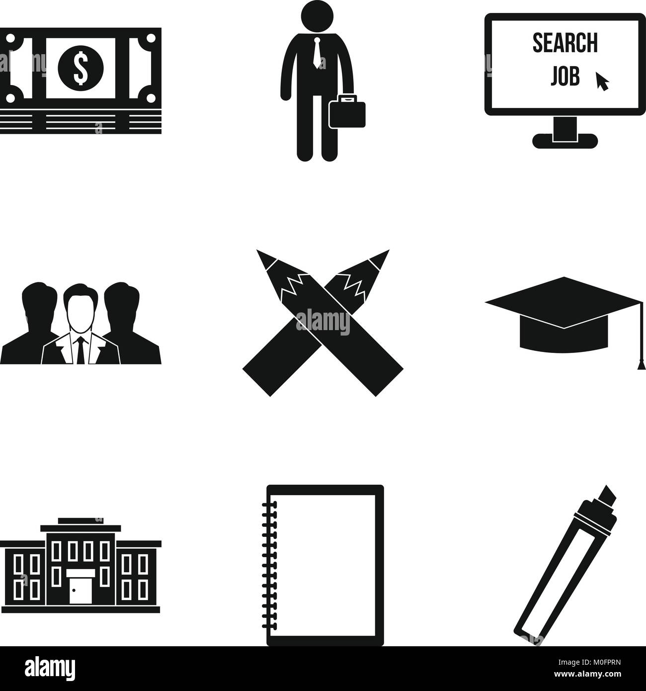 Financial history icons set, simple style Stock Vector Image & Art - Alamy