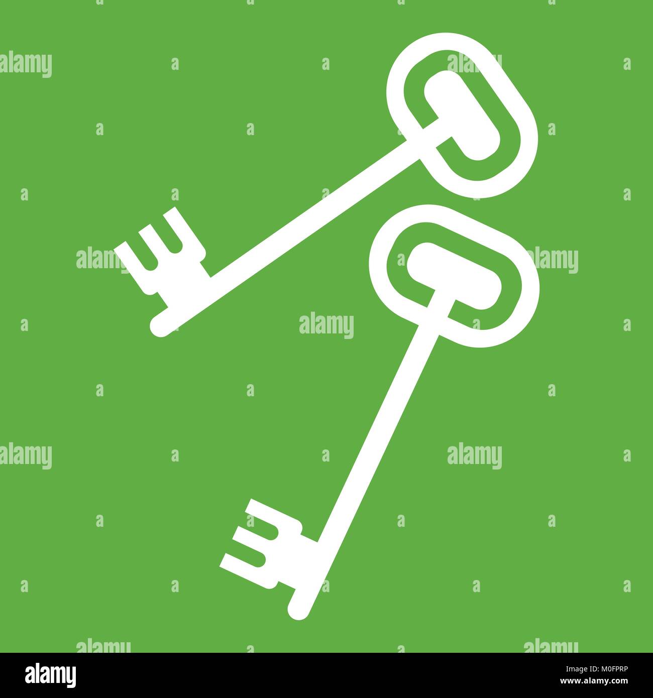 Keys icon green Stock Vector Image & Art - Alamy