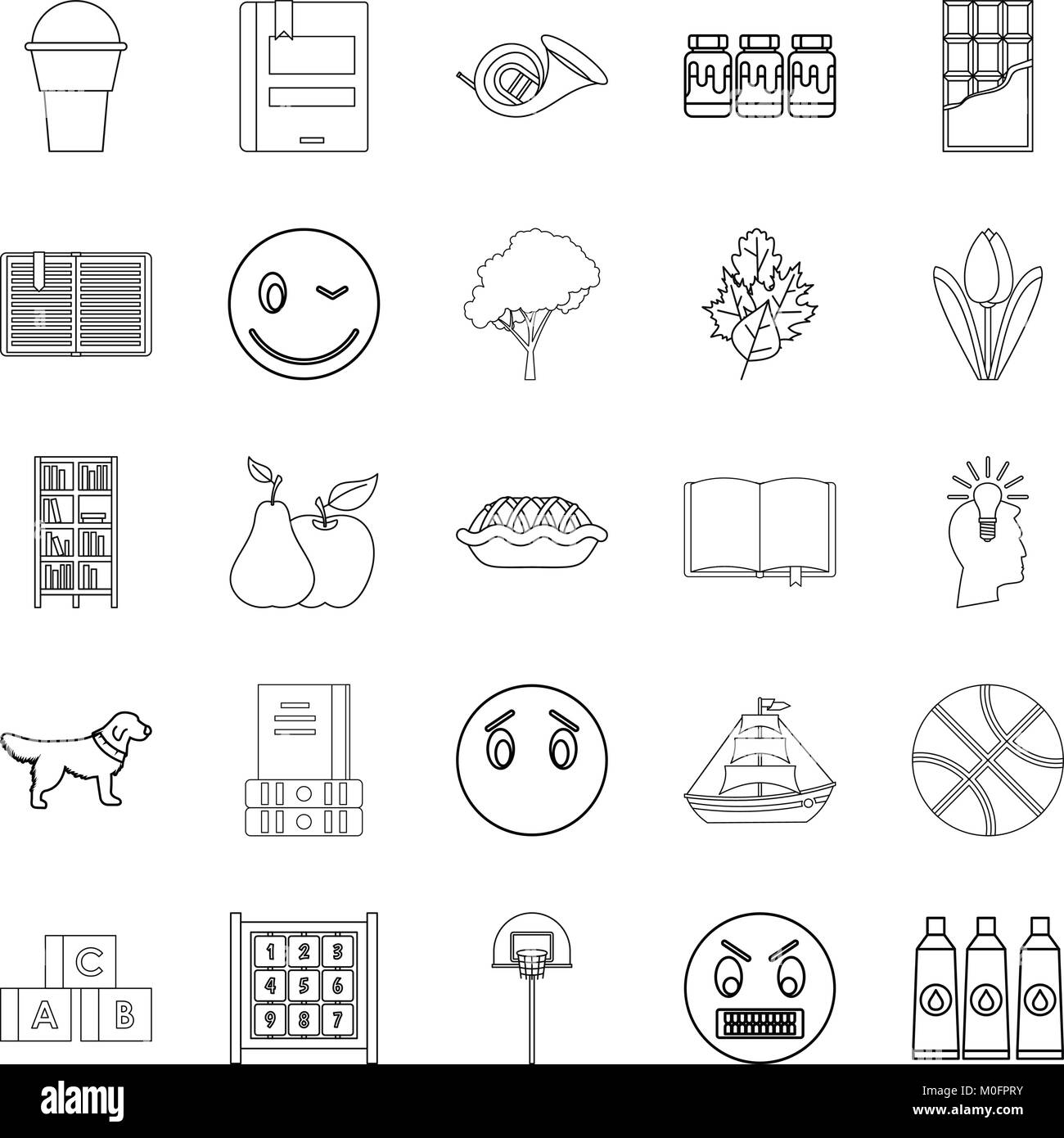 Teaching science icons set, outline style Stock Vector Image & Art - Alamy