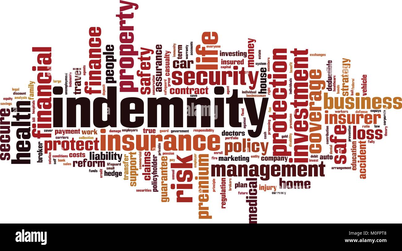 Indemnity word cloud concept. Vector illustration Stock Vector Image ...