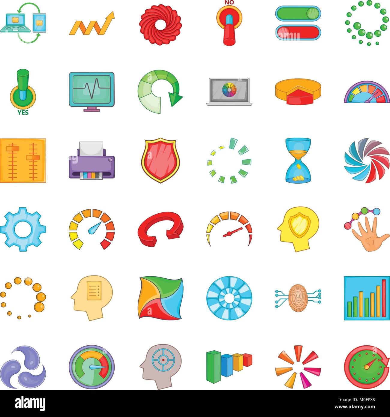 Indication icons set, cartoon style Stock Vector Image & Art - Alamy