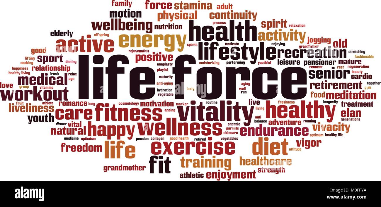 Life force word cloud concept. Vector illustration Stock Vector Image ...