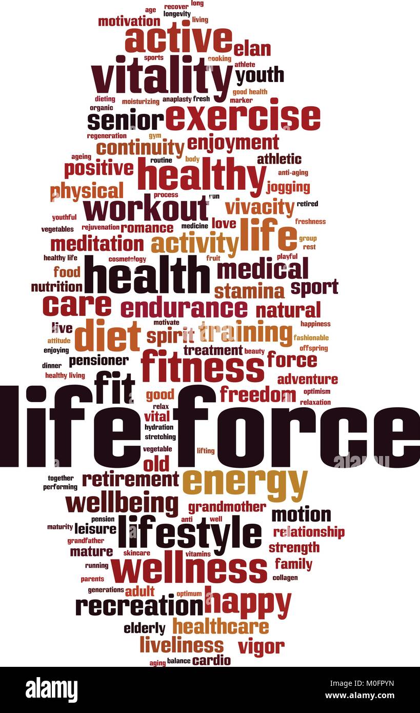Life force word cloud concept. Vector illustration Stock Vector Image ...