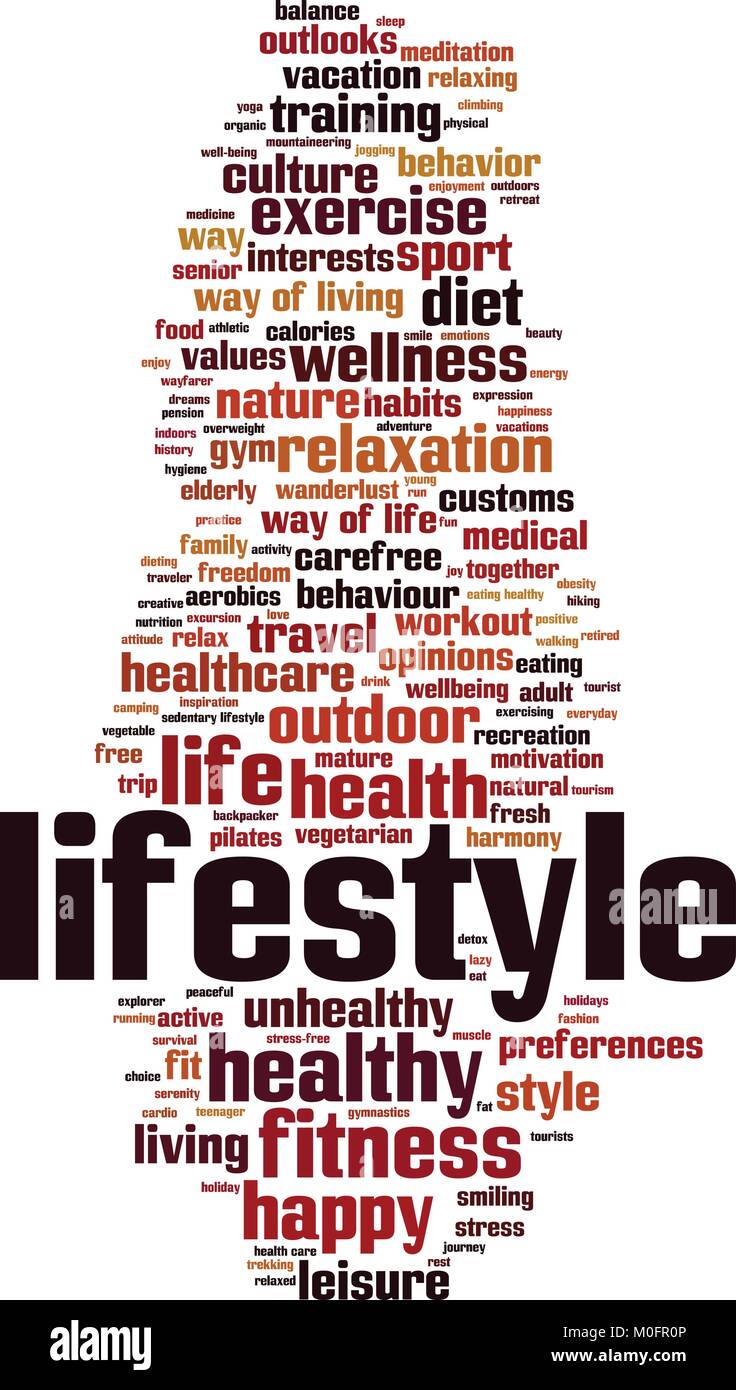 Lifestyle word cloud concept. Vector illustration Stock Vector Image ...