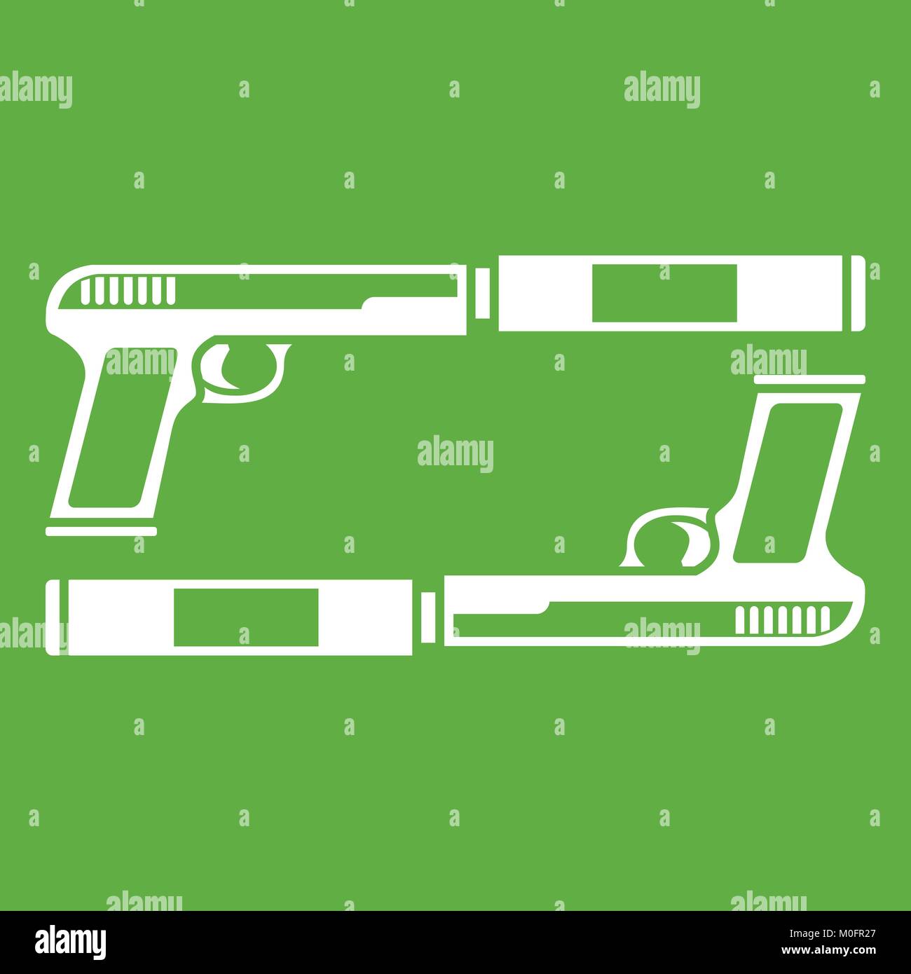Gun icon green Stock Vector Image & Art - Alamy