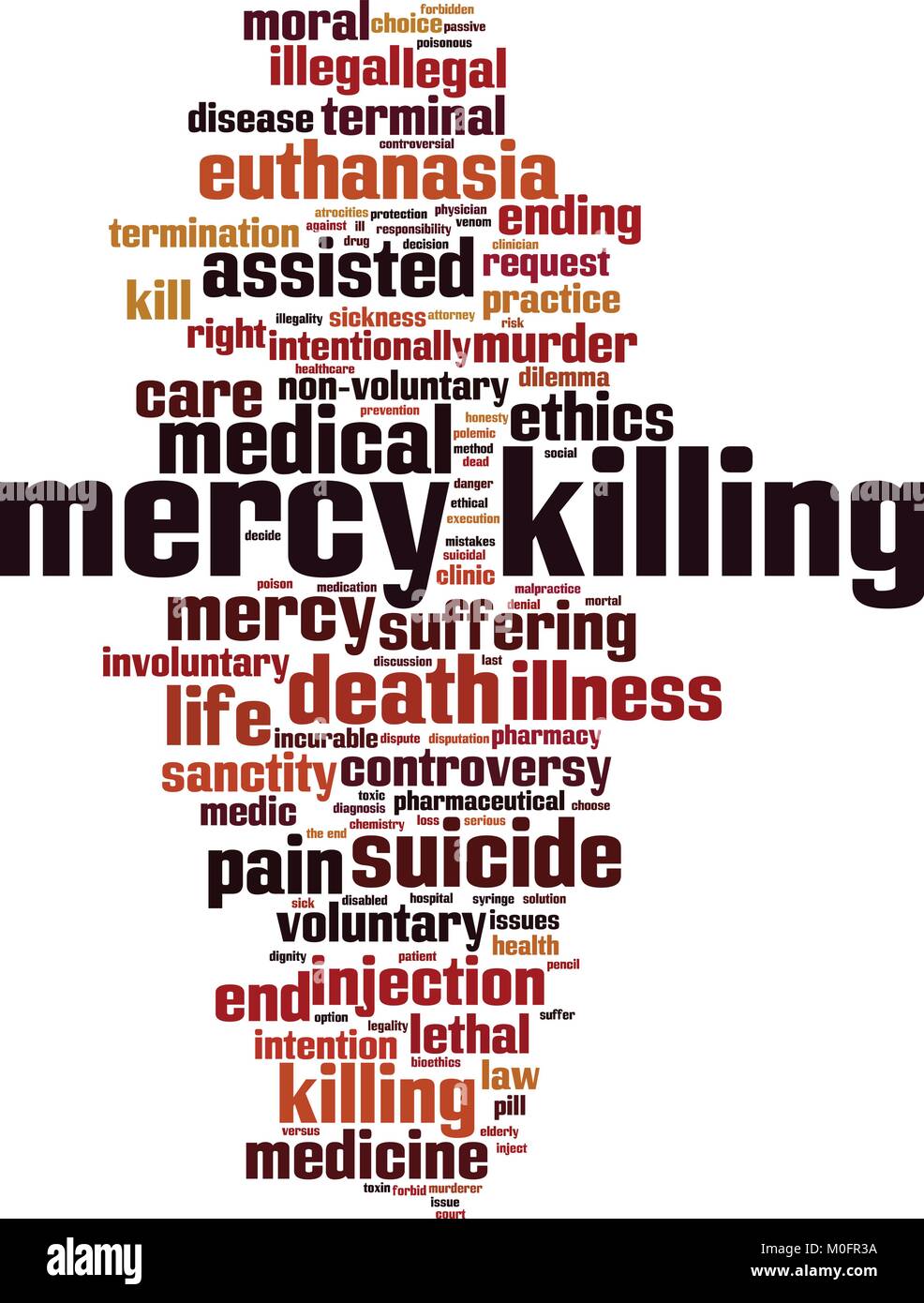 Mercy killing word cloud concept. Vector illustration Stock Vector ...