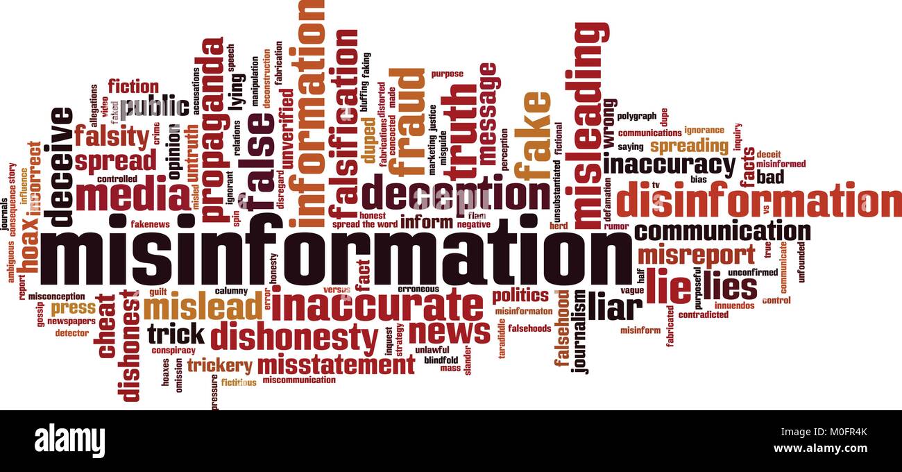 Misinformation word cloud concept. Vector illustration Stock Vector ...