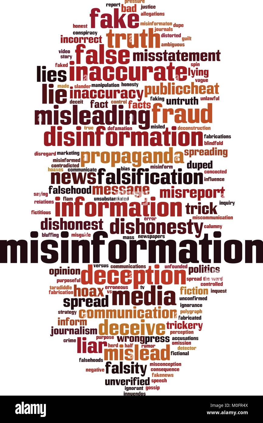 Misinformation word cloud concept. Vector illustration Stock Vector ...