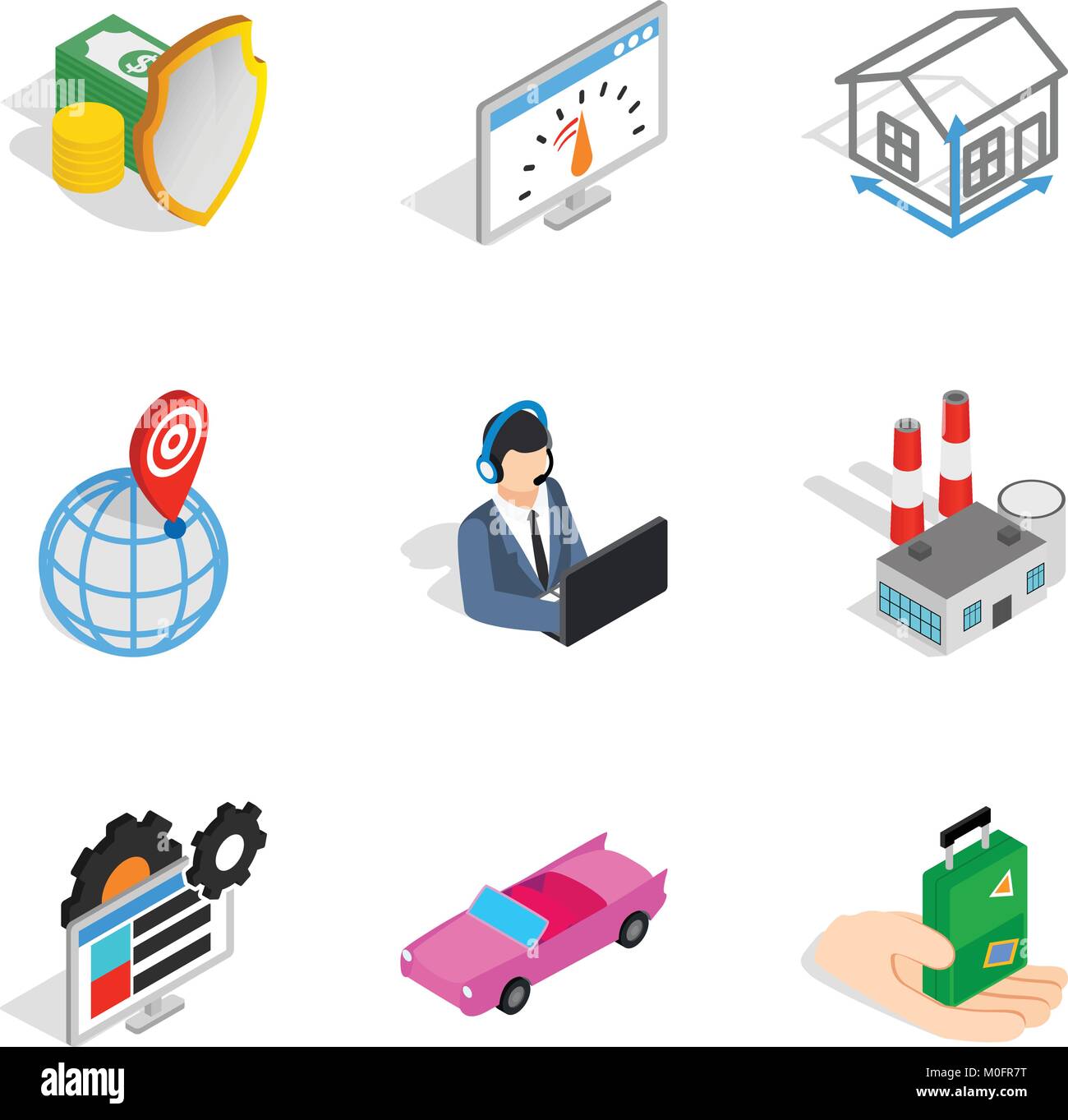 Business unit icons set, isometric style Stock Vector Image & Art - Alamy