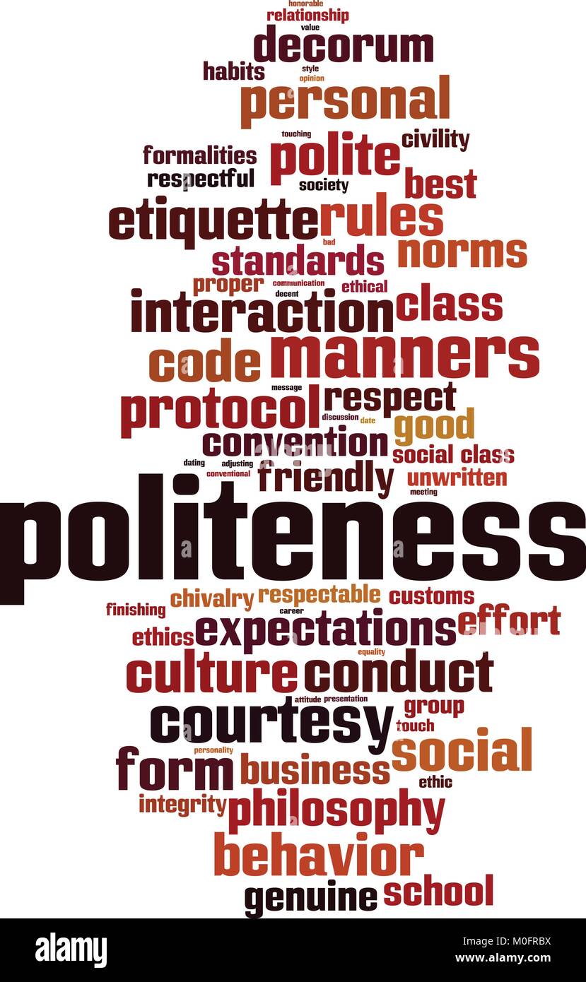 Politeness word cloud concept. Vector illustration Stock Vector Image ...