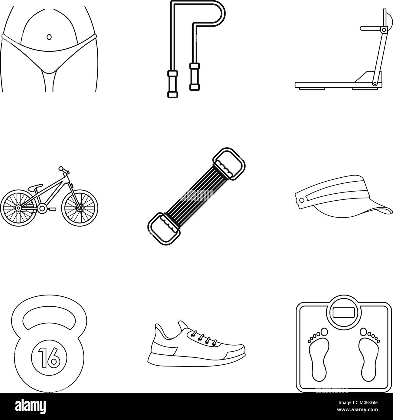 Physical activity icons Black and White Stock Photos & Images - Alamy
