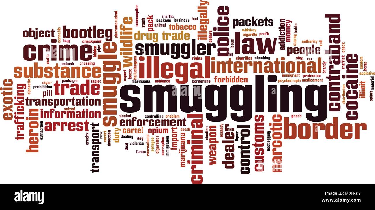 Smuggling word cloud concept. Vector illustration Stock Vector Image ...