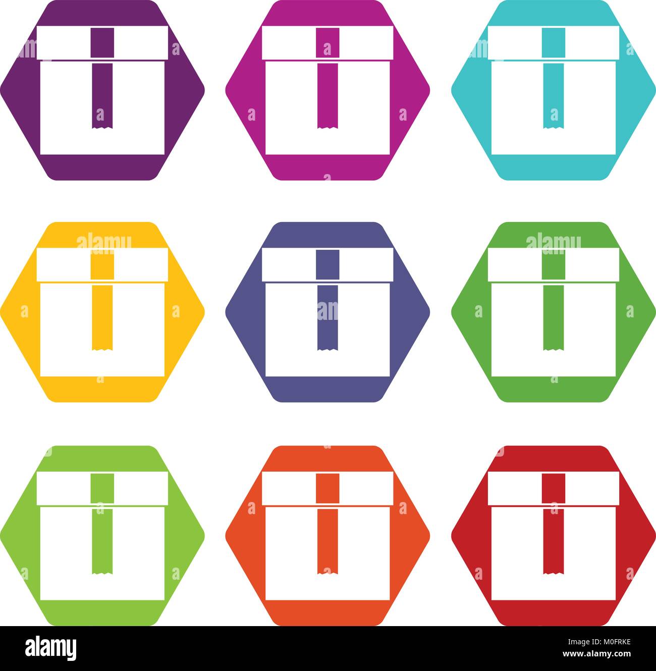Box icon set color hexahedron Stock Vector Image & Art - Alamy