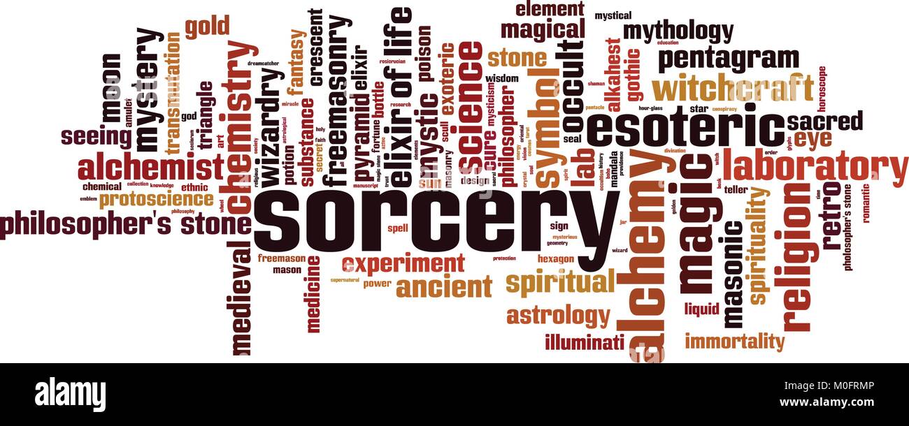 Sorcery word cloud concept. Vector illustration Stock Vector Image ...