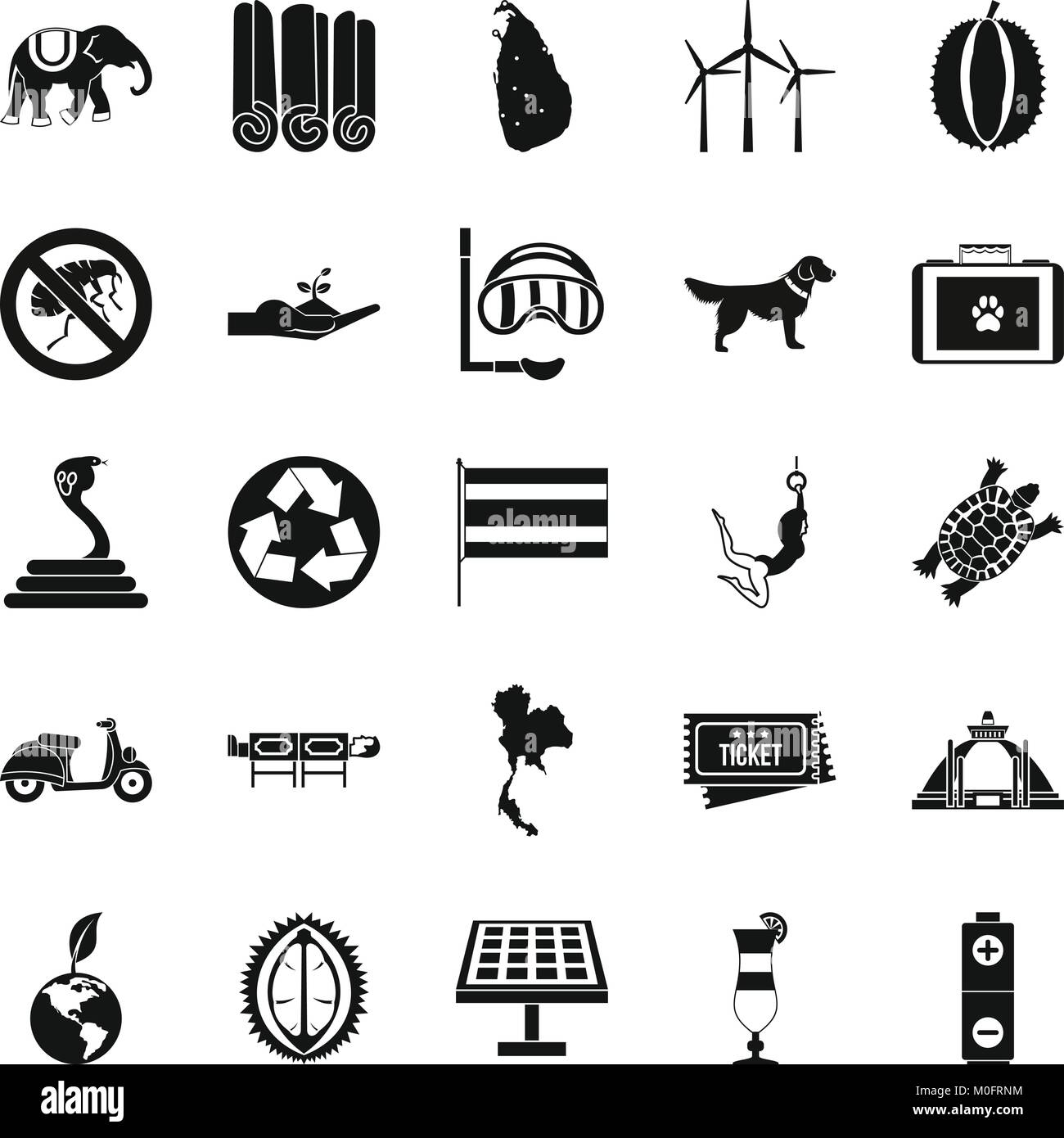 Bestial icons set, simple style Stock Vector Image & Art - Alamy