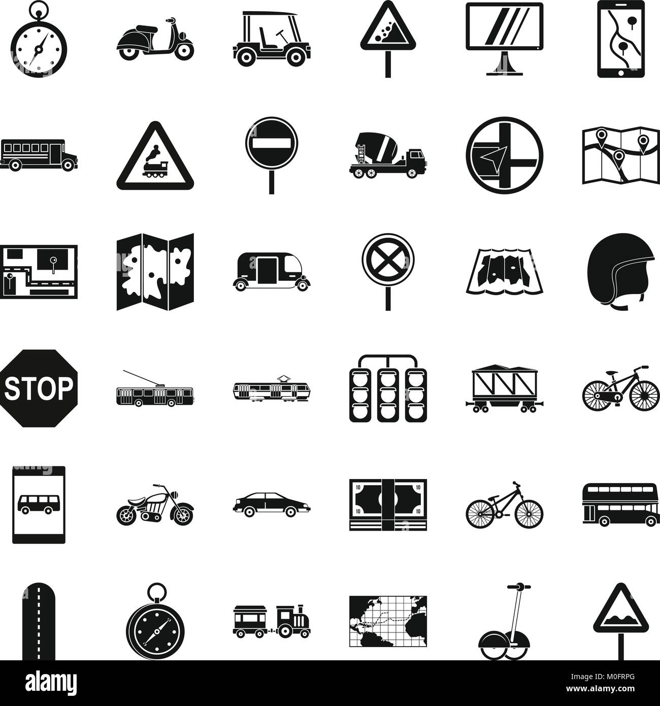 Gps icons set, simple style Stock Vector Image & Art - Alamy