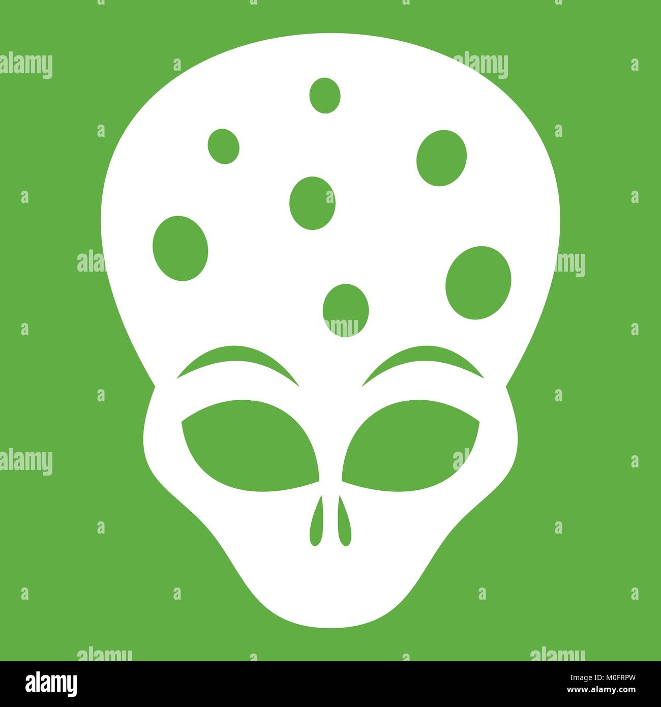 Extraterrestrial alien head icon green Stock Vector Image & Art - Alamy
