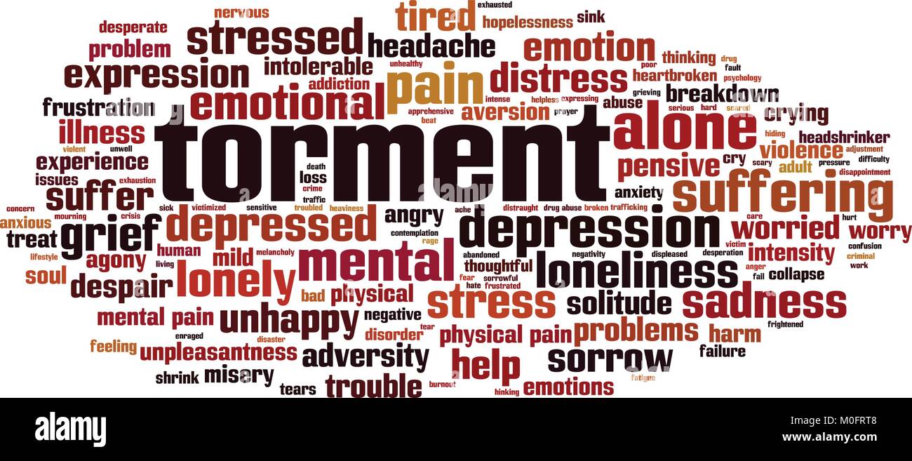 Torment word cloud concept. Vector illustration Stock Vector Image ...