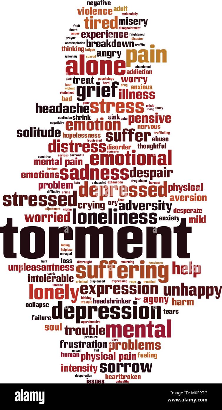 Torment word cloud concept. Vector illustration Stock Vector Image ...